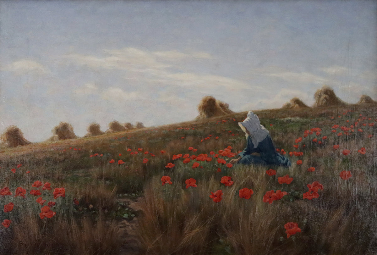 Gordon Byron Cooper (British 1850-1933) 'Girl in Poppy Field' – Uno ...