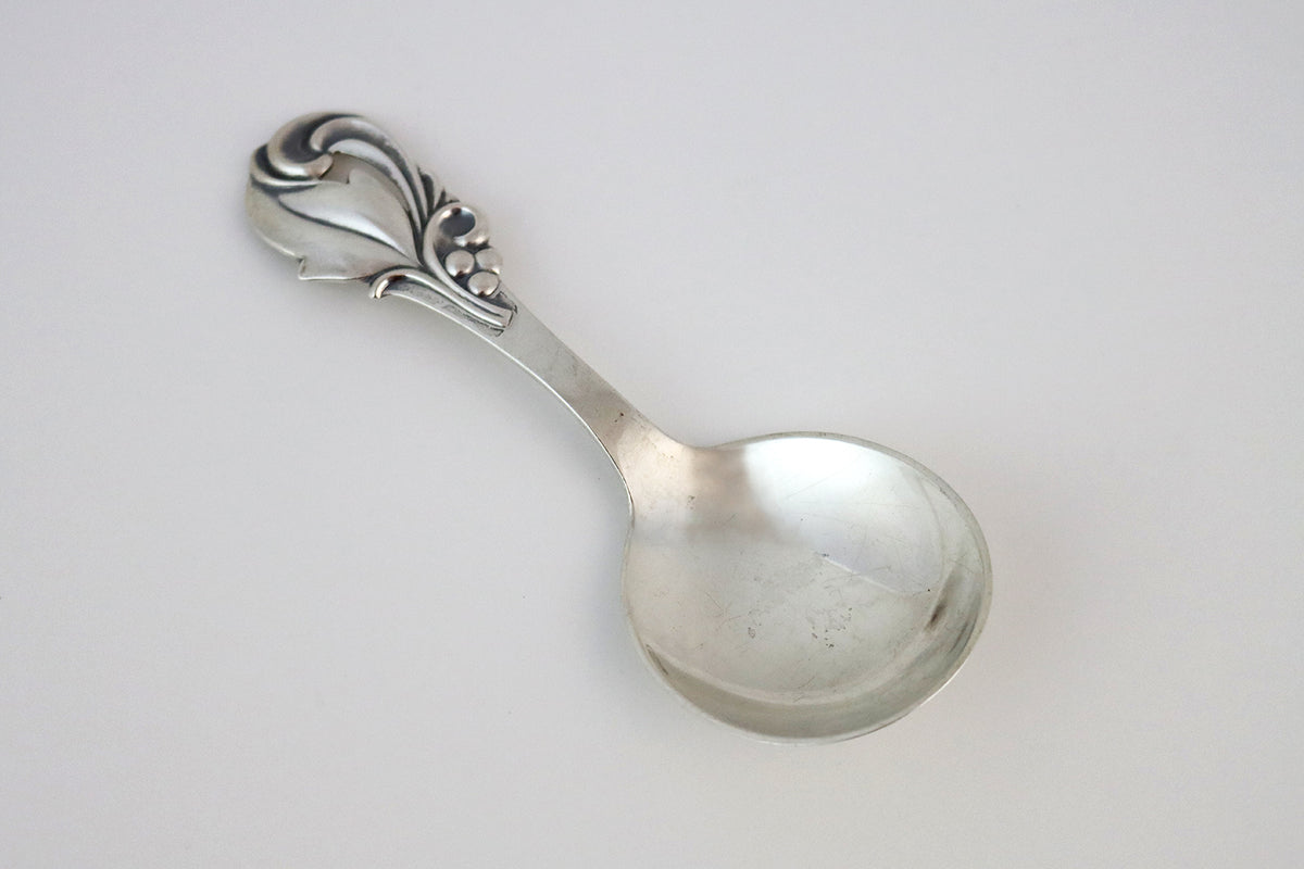 Danish Silver Preserve Spoon with Flower Decoration, Dated 1939 – Uno ...