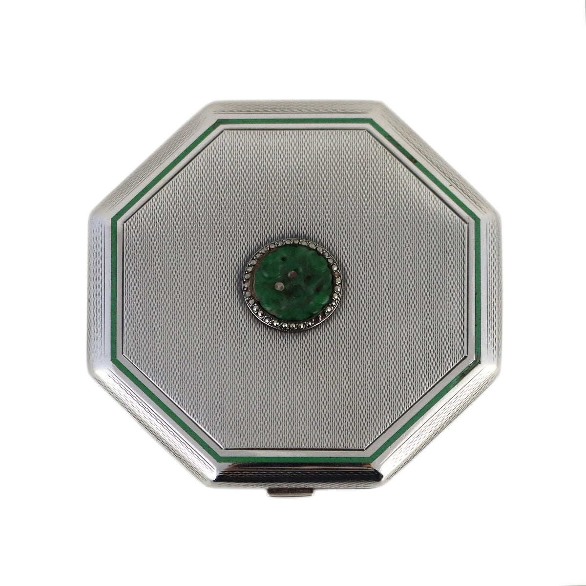 Sterling silver Art Deco hexagonal compact, London 1935 – Uno Langmann ...